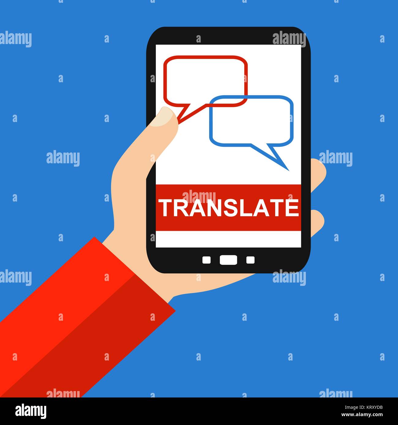 translate with your smartphone Stock Photo - Alamy