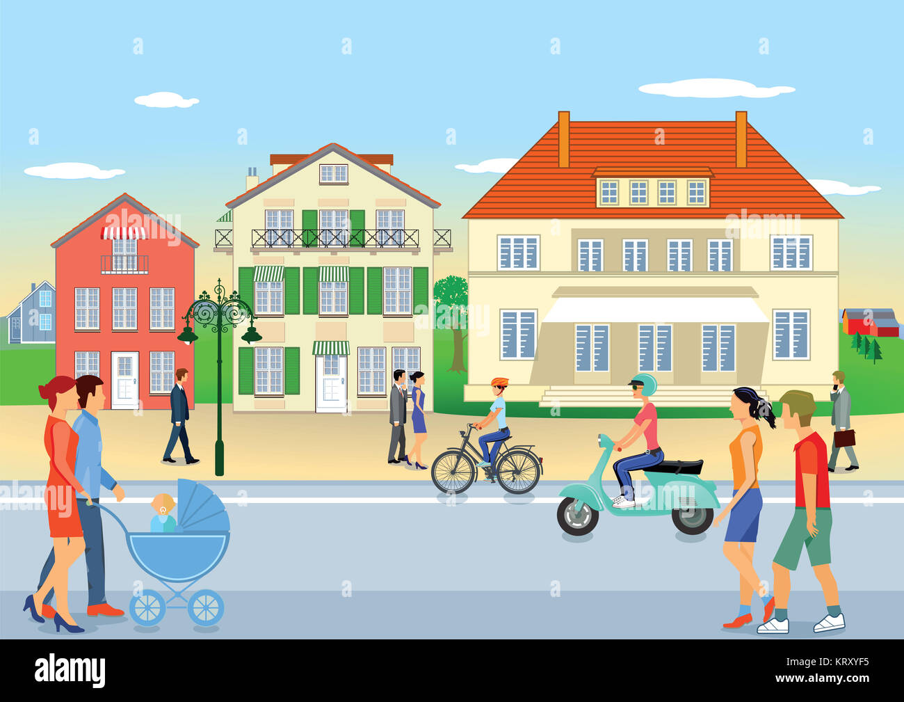 street in the suburb Stock Photo - Alamy