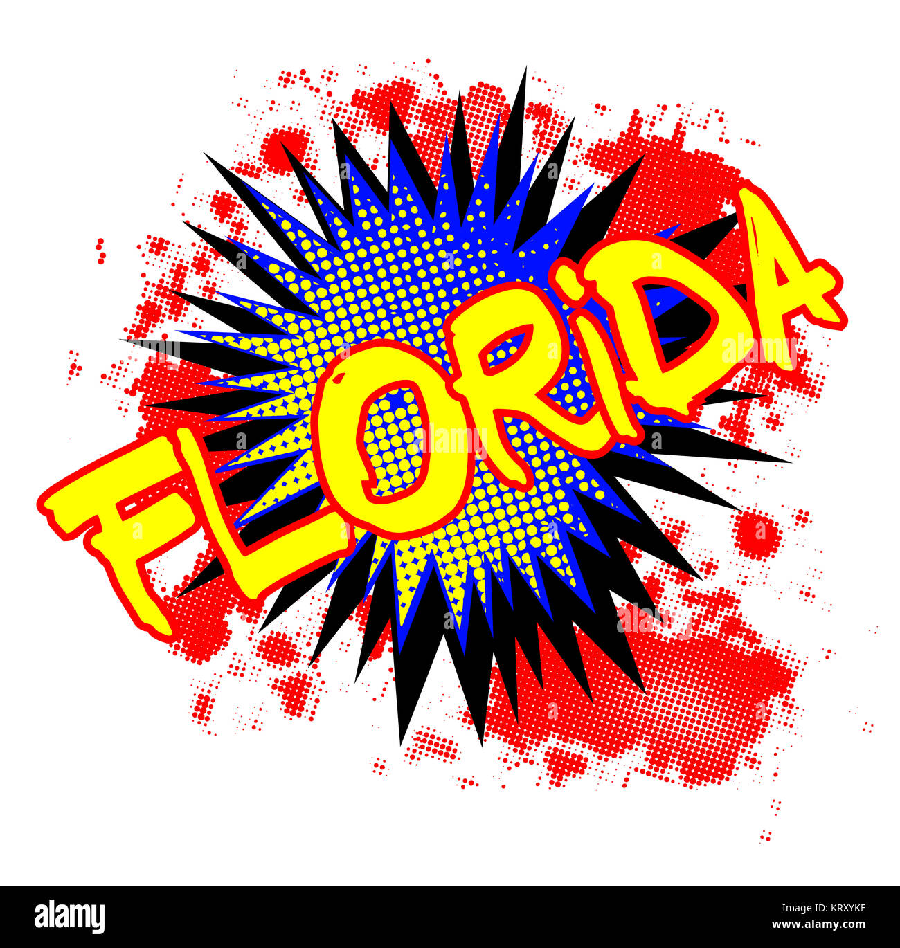 Florida Comic Exclamation Stock Photo - Alamy