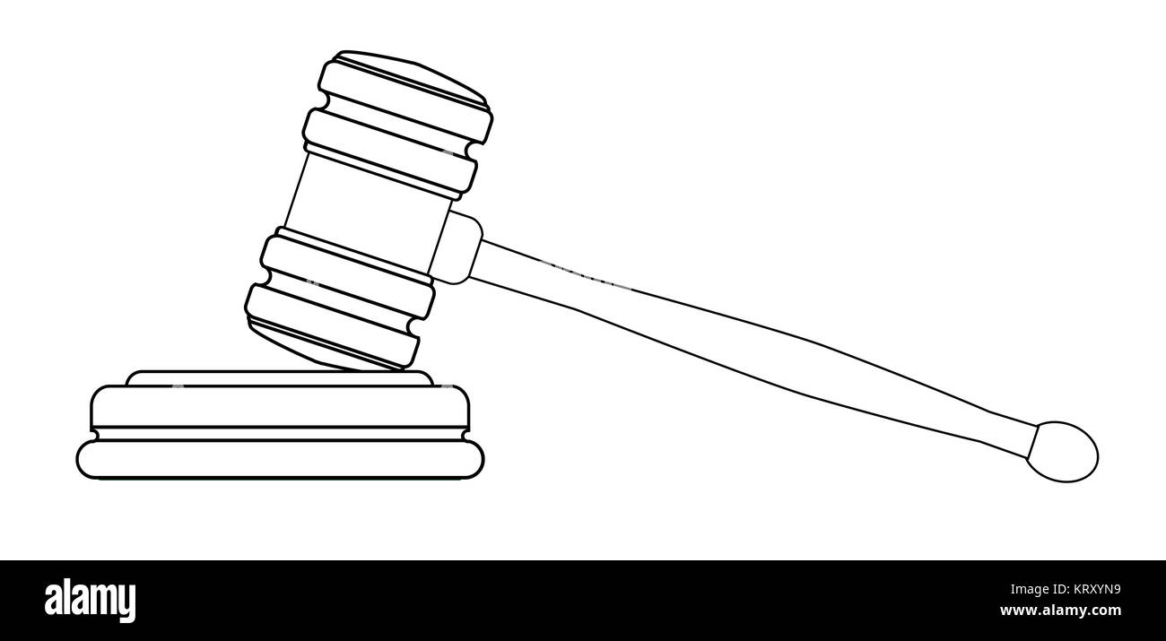 Judges Gravel Line Drawing Stock Photo - Alamy