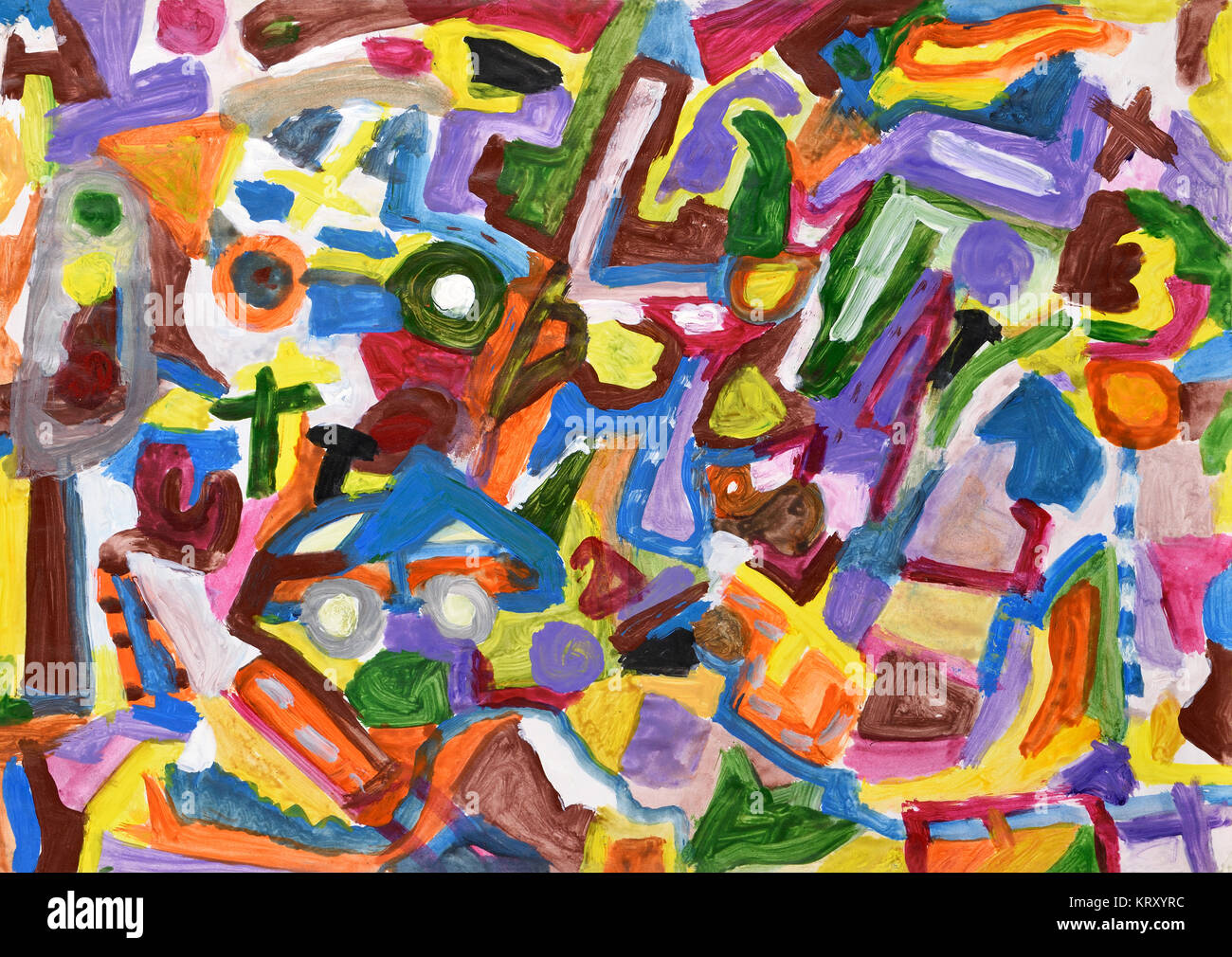 Abstract colorful hand painted background Stock Photo - Alamy