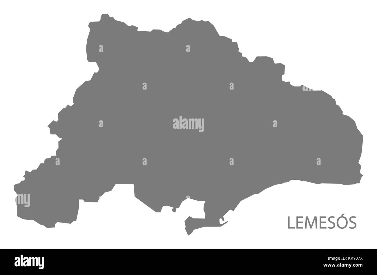 Lemesos Cyprus Map grey Stock Photo - Alamy