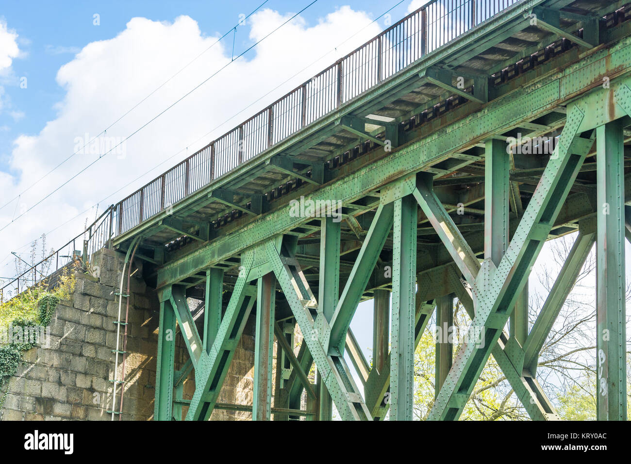 steel railway bridge Stock Photo - Alamy