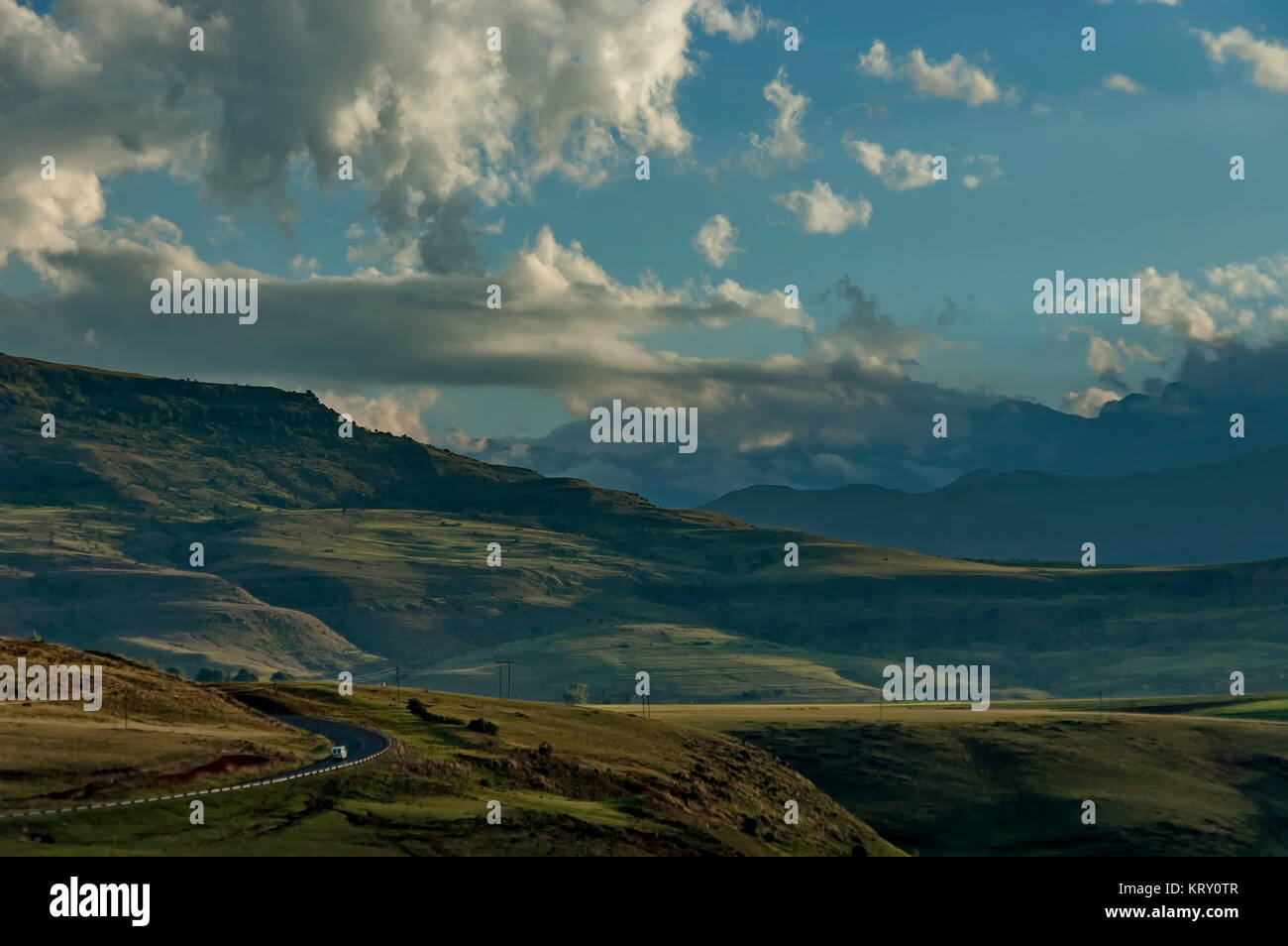 View to Drakensberg mountain, South Africa Stock Photo - Alamy