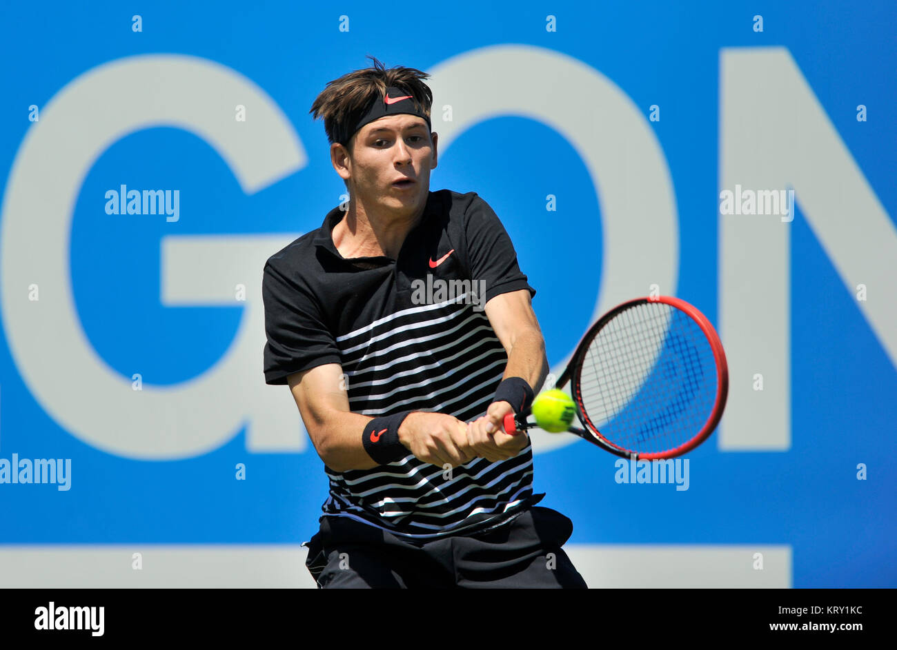 LONDON, ENGLAND - JUNE 16: Jared Donaldson during day two of the Aegon ...