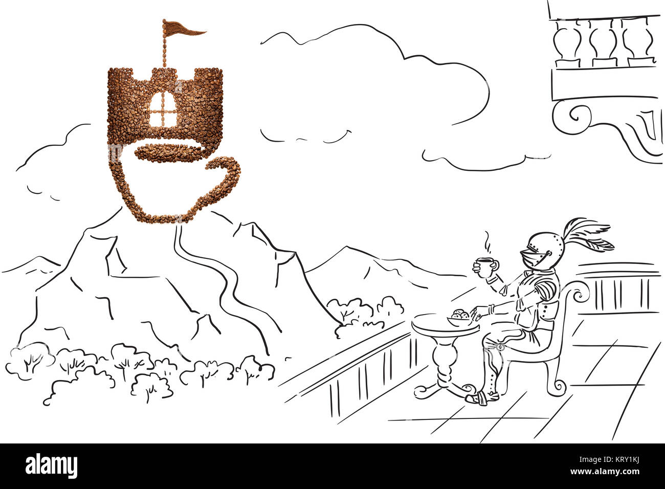 Castle of beans Stock Photo - Alamy