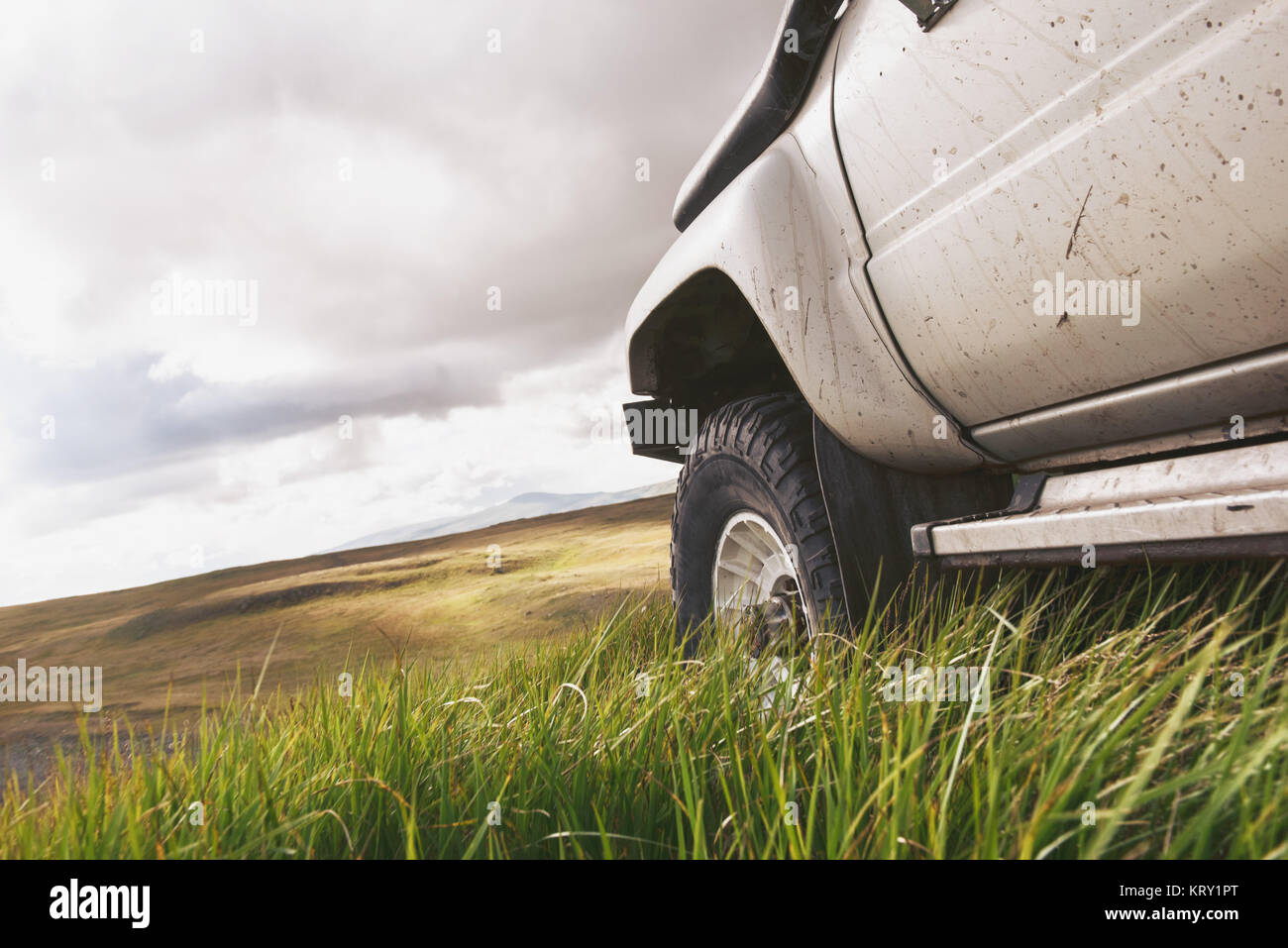 Closeup photo of offroad ready car Stock Photo - Alamy
