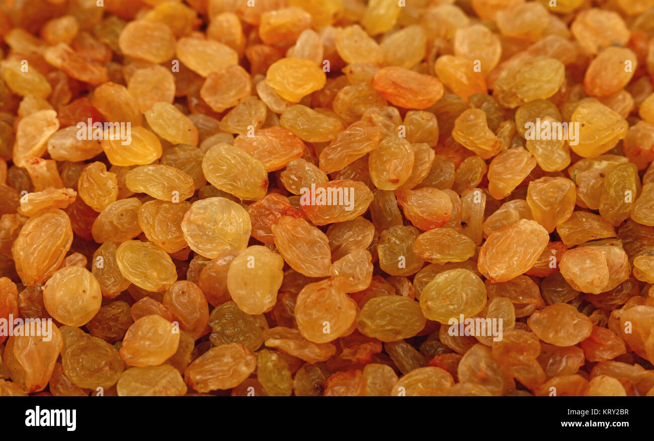 White grape small raisin close up high angle Stock Photo - Alamy