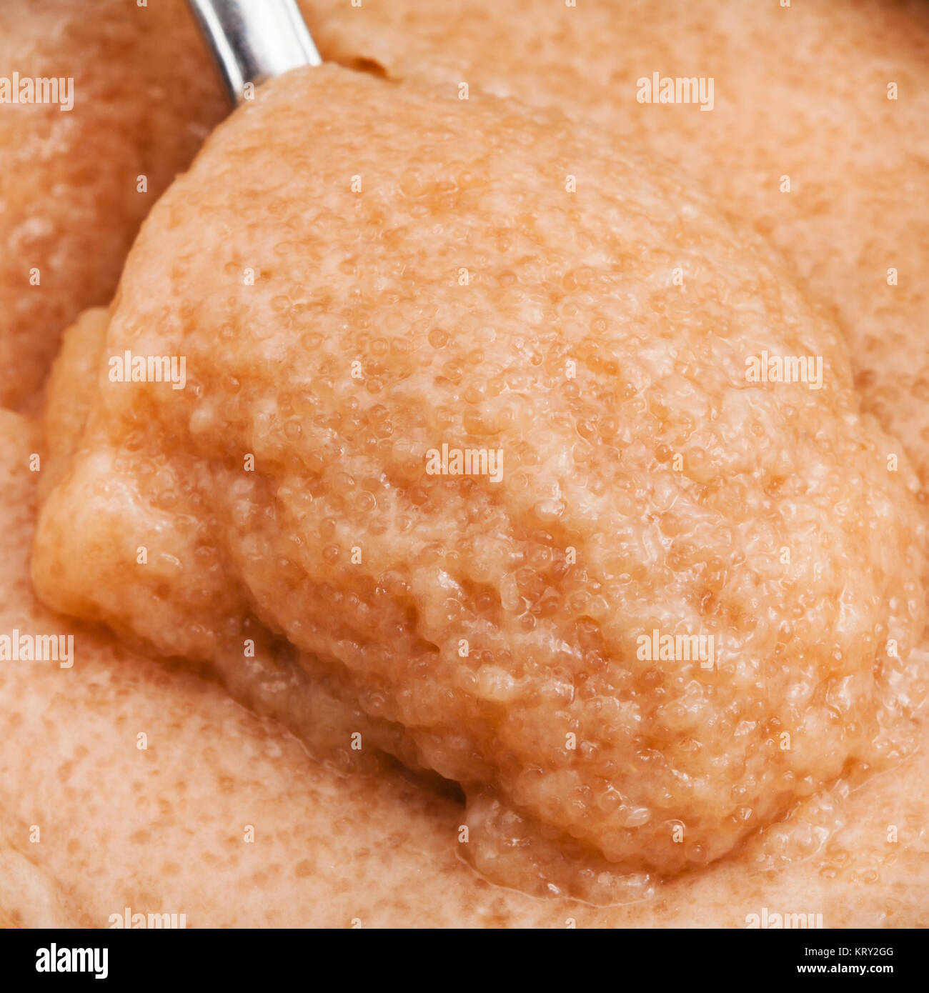 salty caviar of saffron cod with spoon close up Stock Photo - Alamy