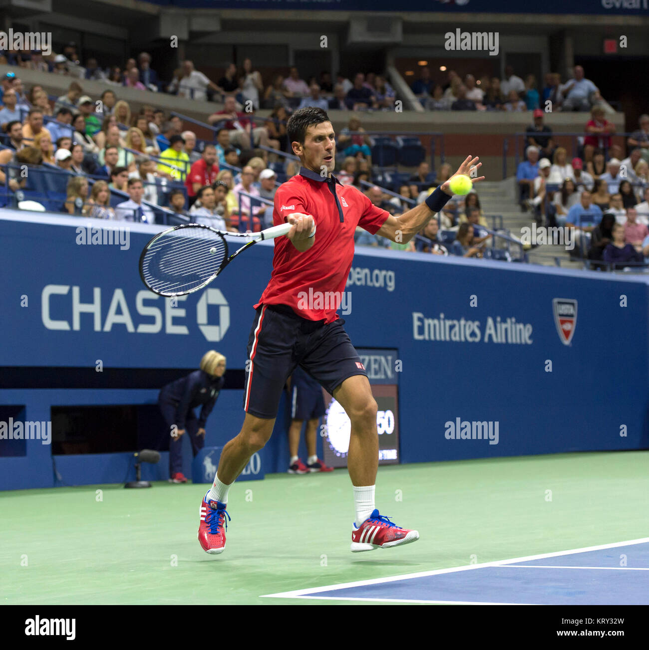 NEW YORK, NY - SEPTEMBER 06: Novak Djokovic on day seven of the 2015 US ...
