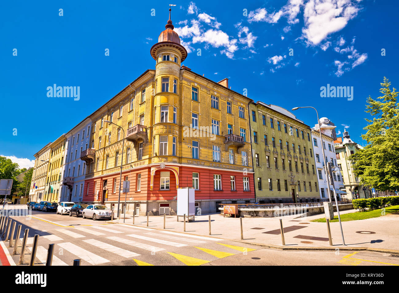 Ljubljana city center architecture view Stock Photo - Alamy