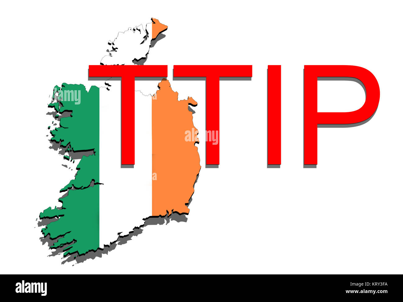 ttip - transatlantic trade and investment partnership on ireland map ...