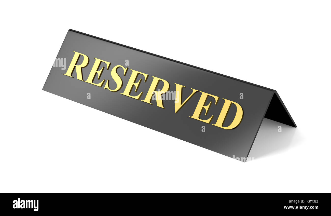 Reserved sign gold hi-res stock photography and images - Alamy