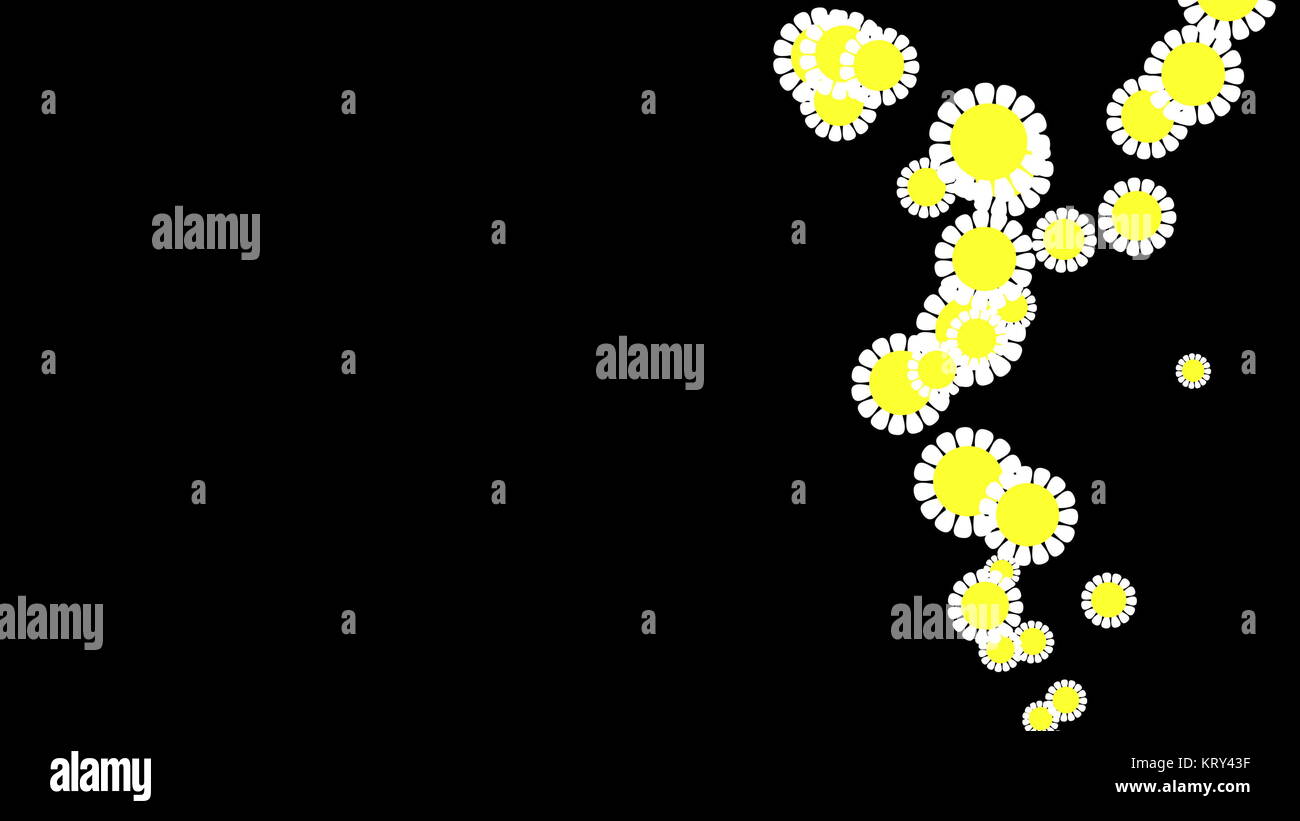 Computer Graphic flower background. White and yellow color Stock Photo ...