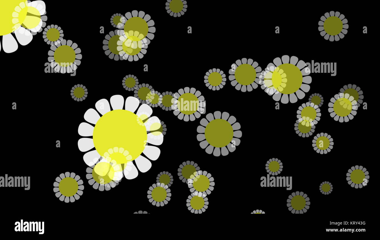 Computer Graphic flower background. White and yellow color Stock Photo ...