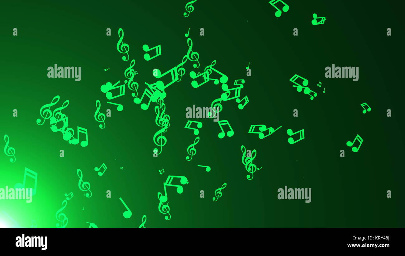 Musical notes float. Abstract background Stock Photo - Alamy