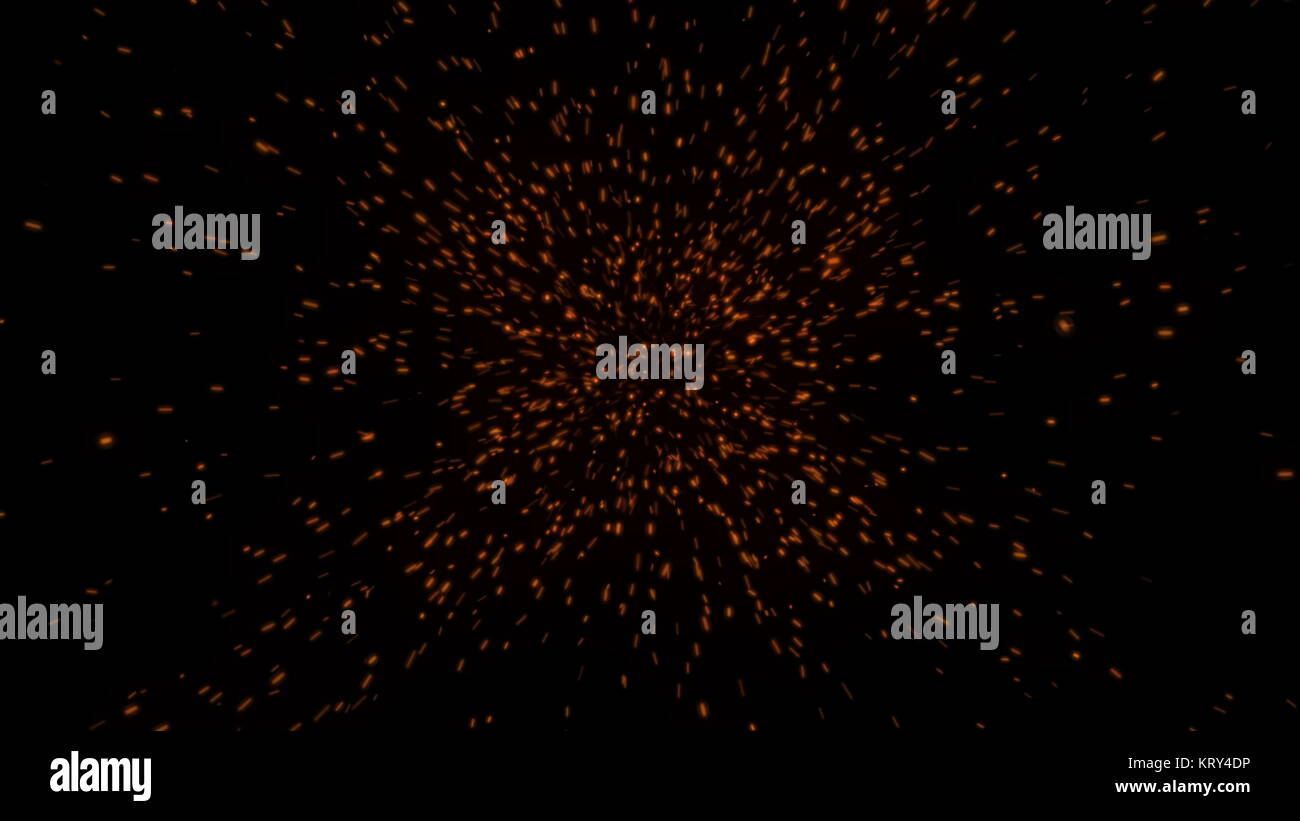 Glowing embers. Glittering particles sparkle Stock Photo - Alamy