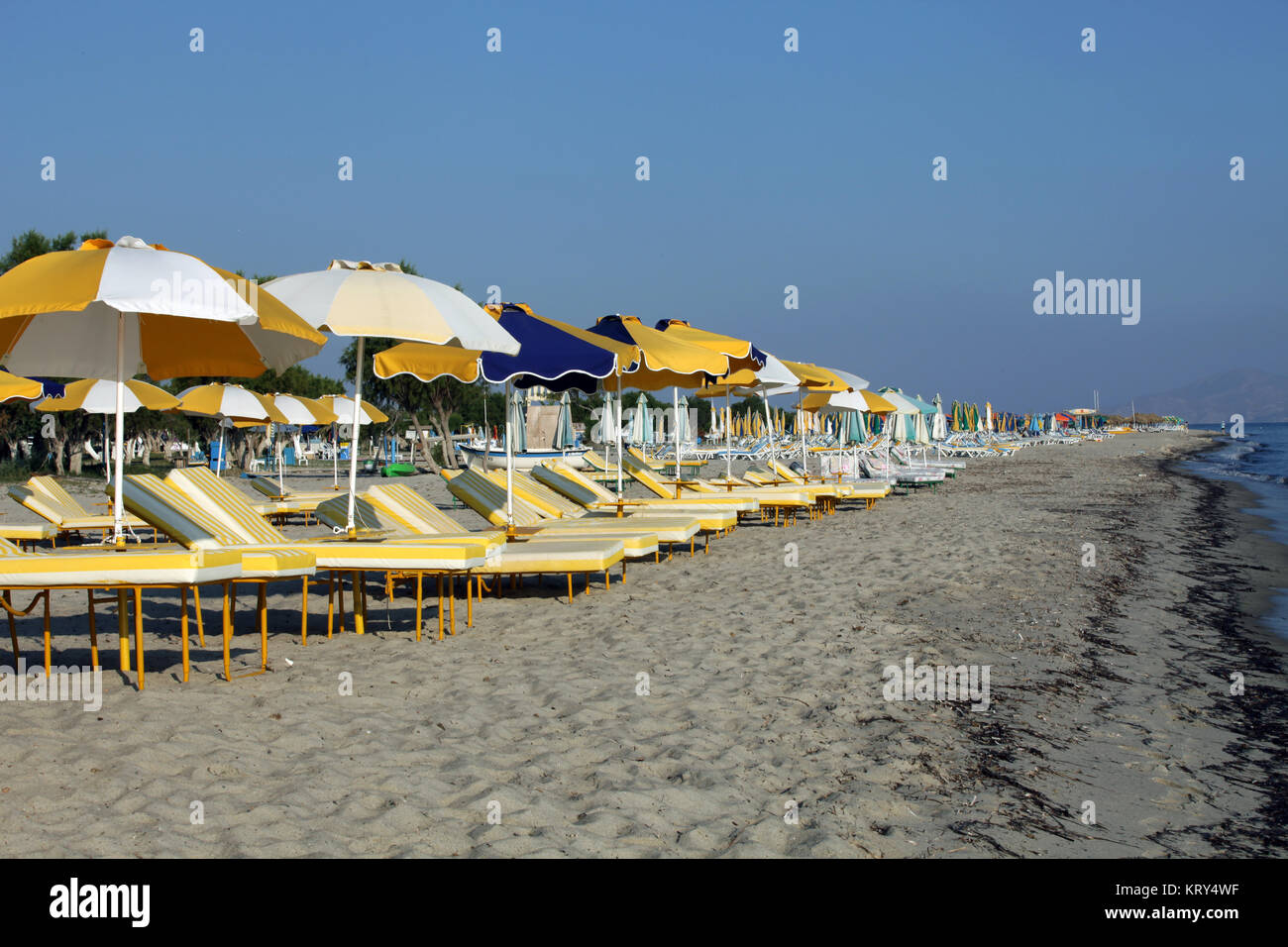 Greece. Kos island. Tigaki beach Stock Photo - Alamy