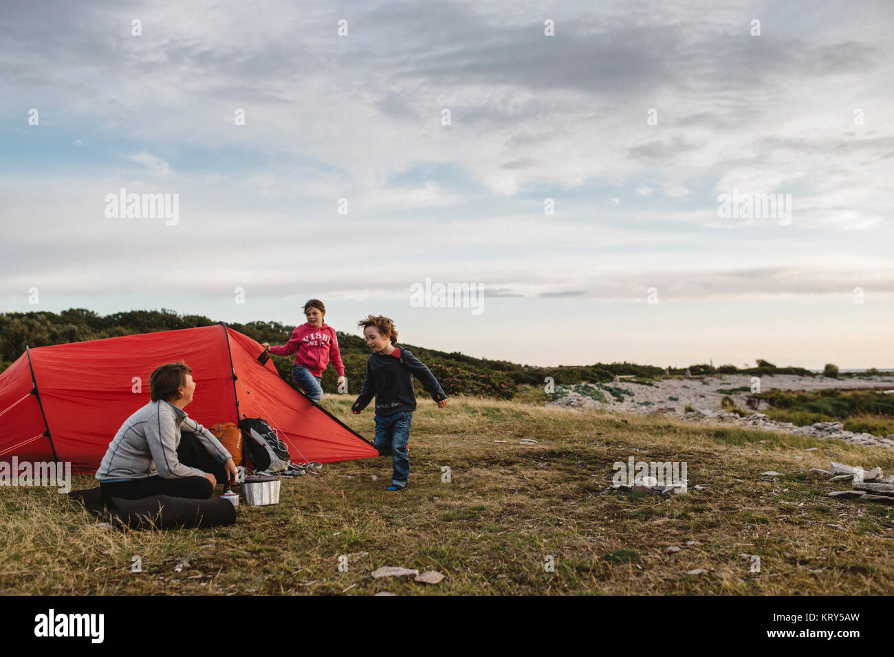 Family Camping Stock Photos & Family Camping Stock Images - Alamy