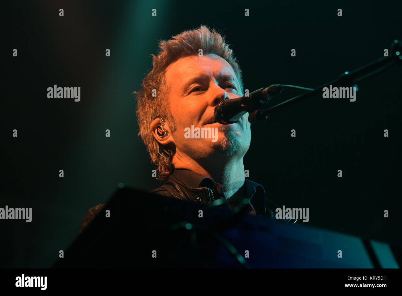The Norwegian pop-rock group A-ha performs a live concert at Oslo ...