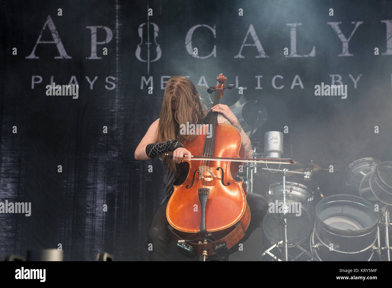 Norway, Tonsberg – July 12, 2017. The Finnish cello metal band ...