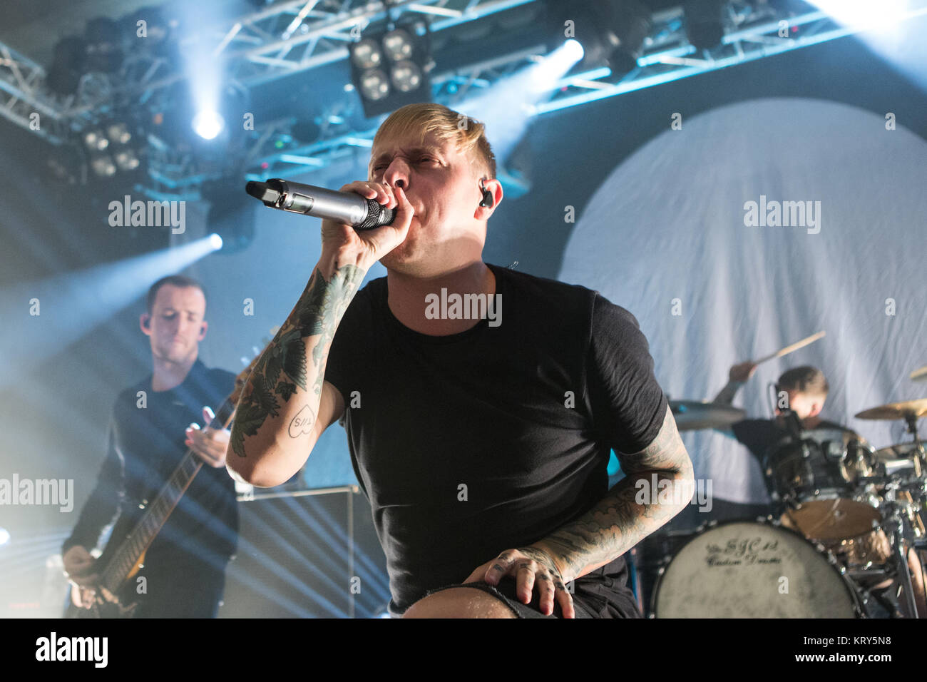 The British metalcore band Architects performs a live concert at Vulkan ...