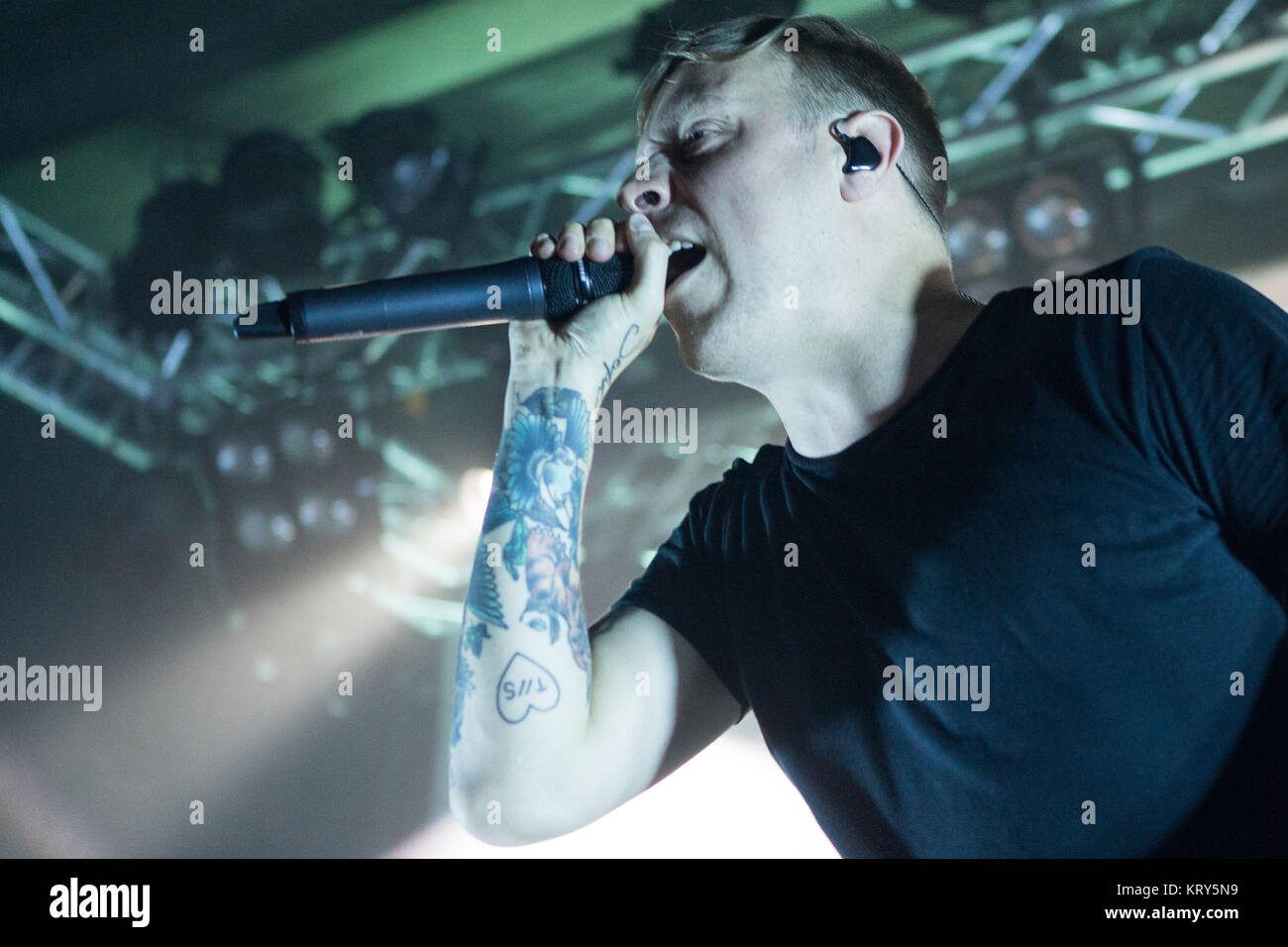 The British metalcore band Architects performs a live concert at Vulkan ...