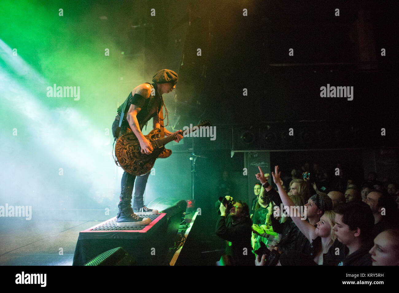 The Swedish rock band Backyard Babies performs a live concert at ...