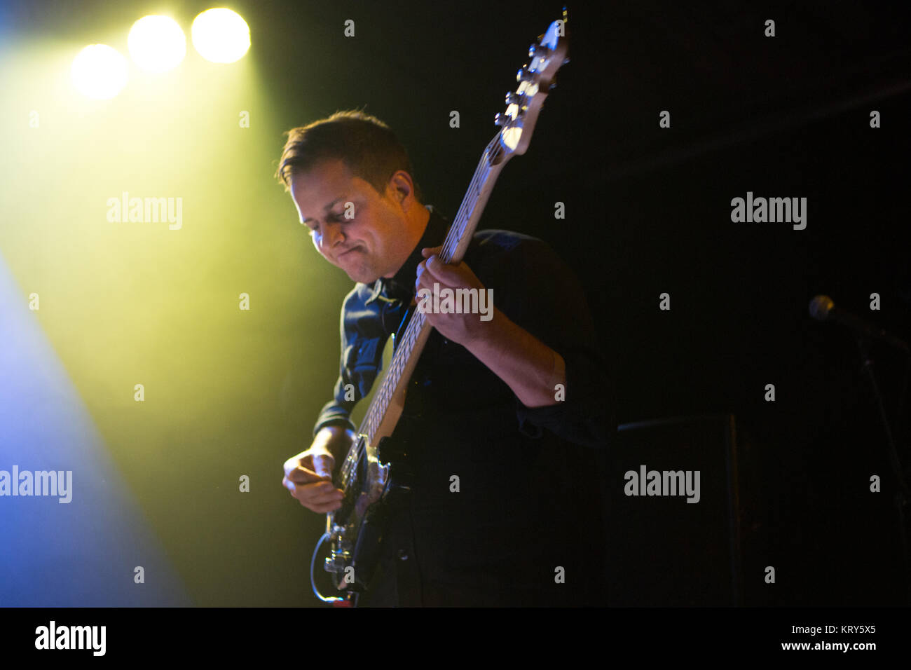 The American experimental rock band Battles performs a live concert at ...