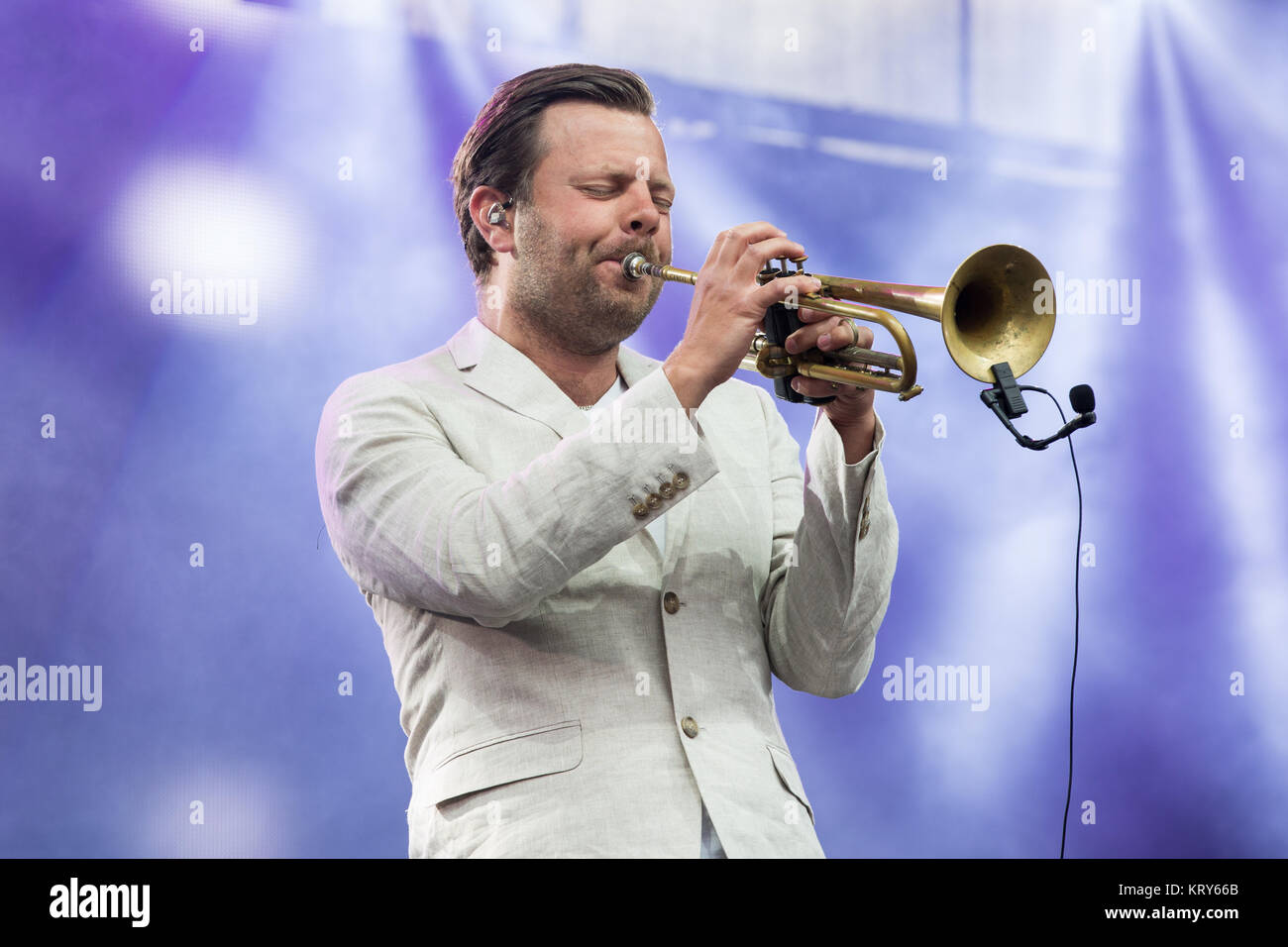 The Swedish rock band Bo Kaspers Orkester performs a live concert ...