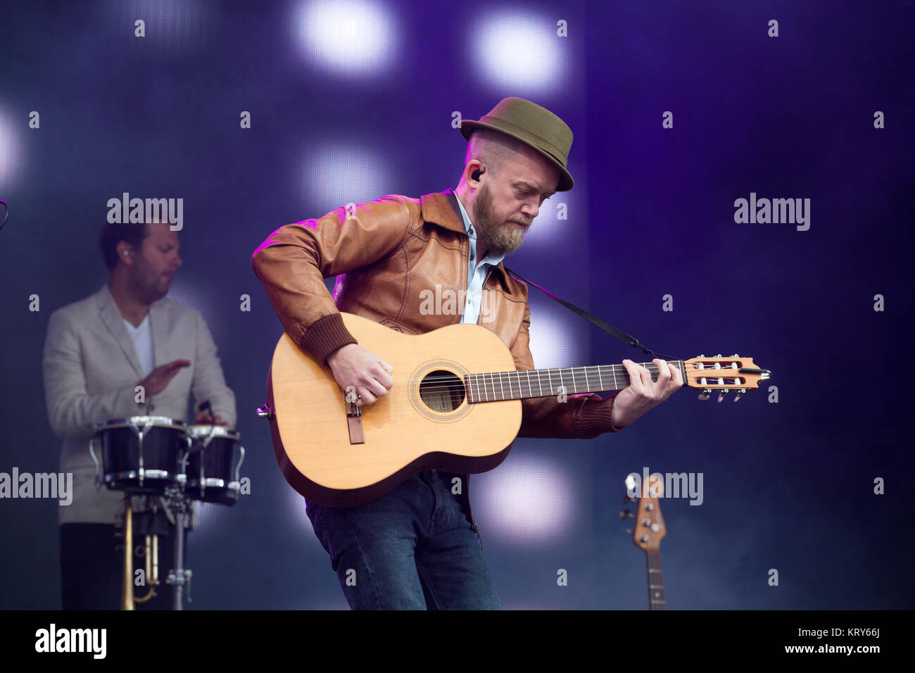 The Swedish rock band Bo Kaspers Orkester performs a live concert ...