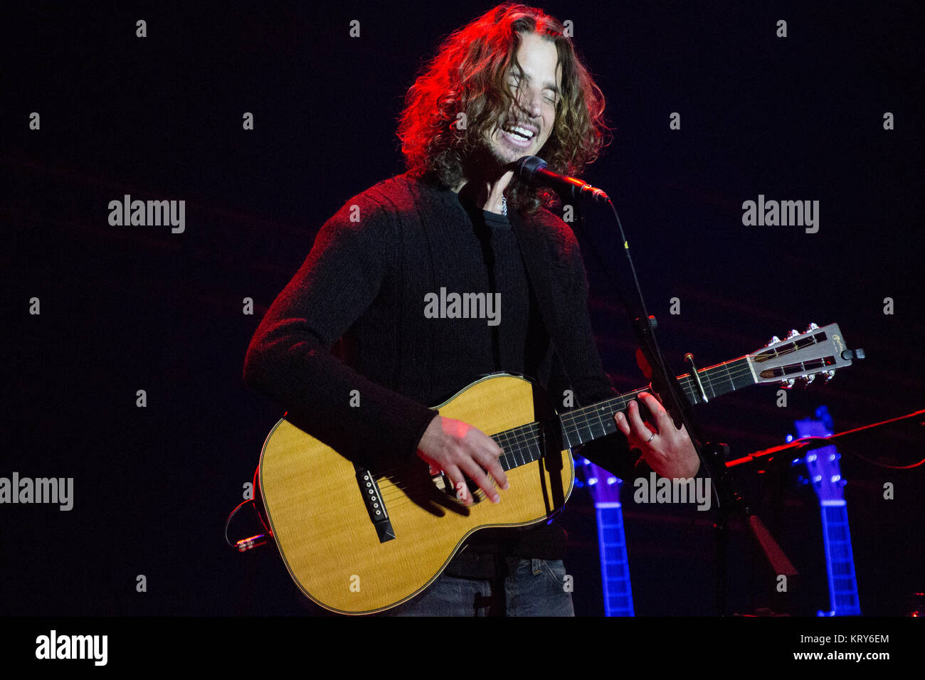 The American singer, songwriter and guitarist Chris Cornell performs a ...