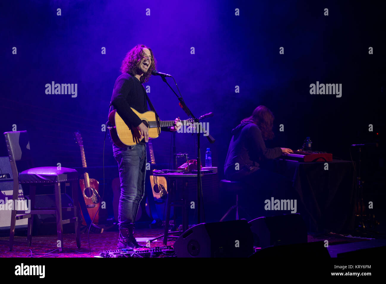 The American singer, songwriter and guitarist Chris Cornell performs a ...