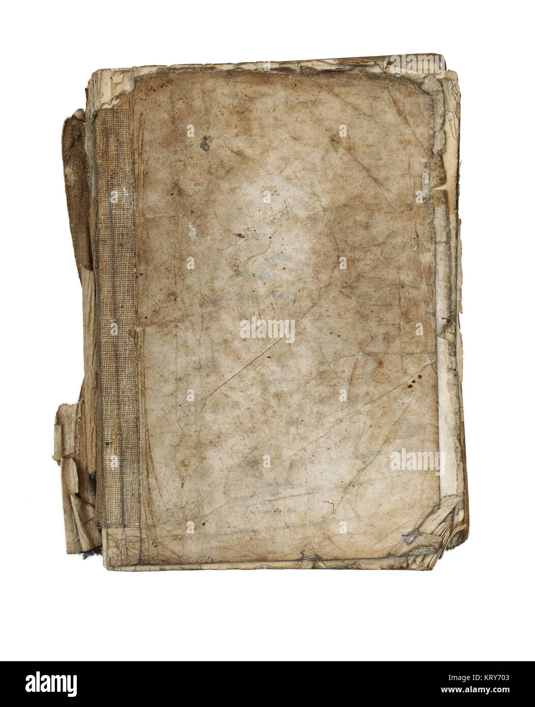 Old tattered book - paperback - on white background Stock Photo - Alamy