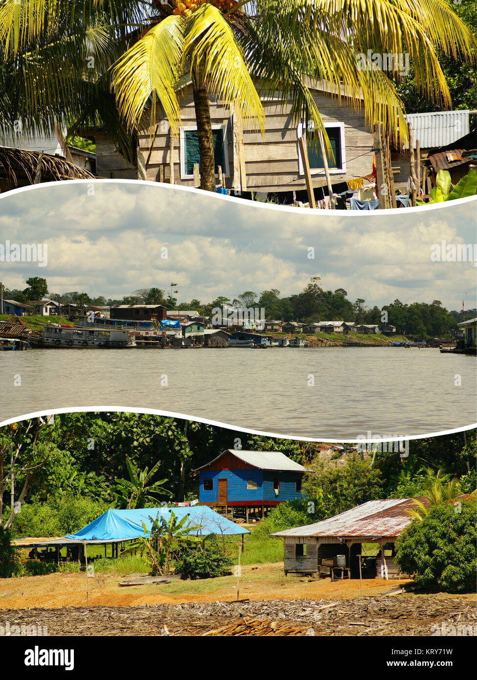 collage of amazonia,peru (my photos Stock Photo - Alamy