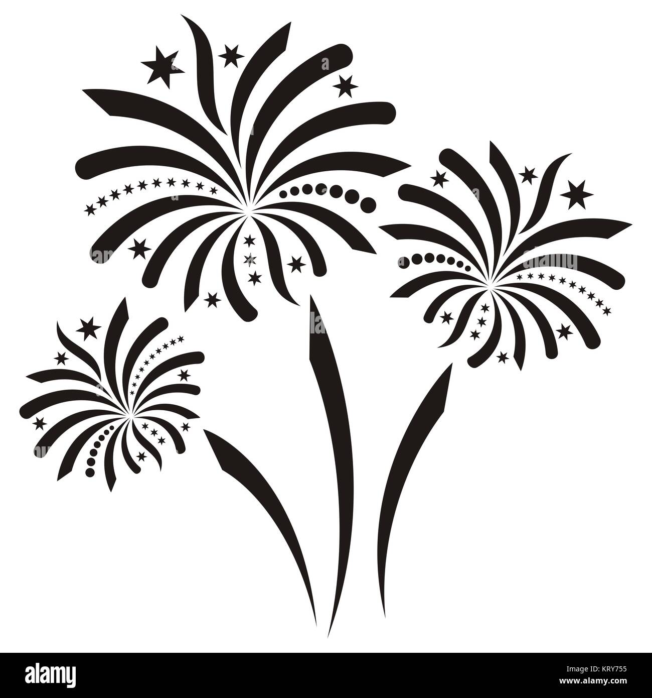 Colorful fireworks display night background Cut Out Stock Images ...