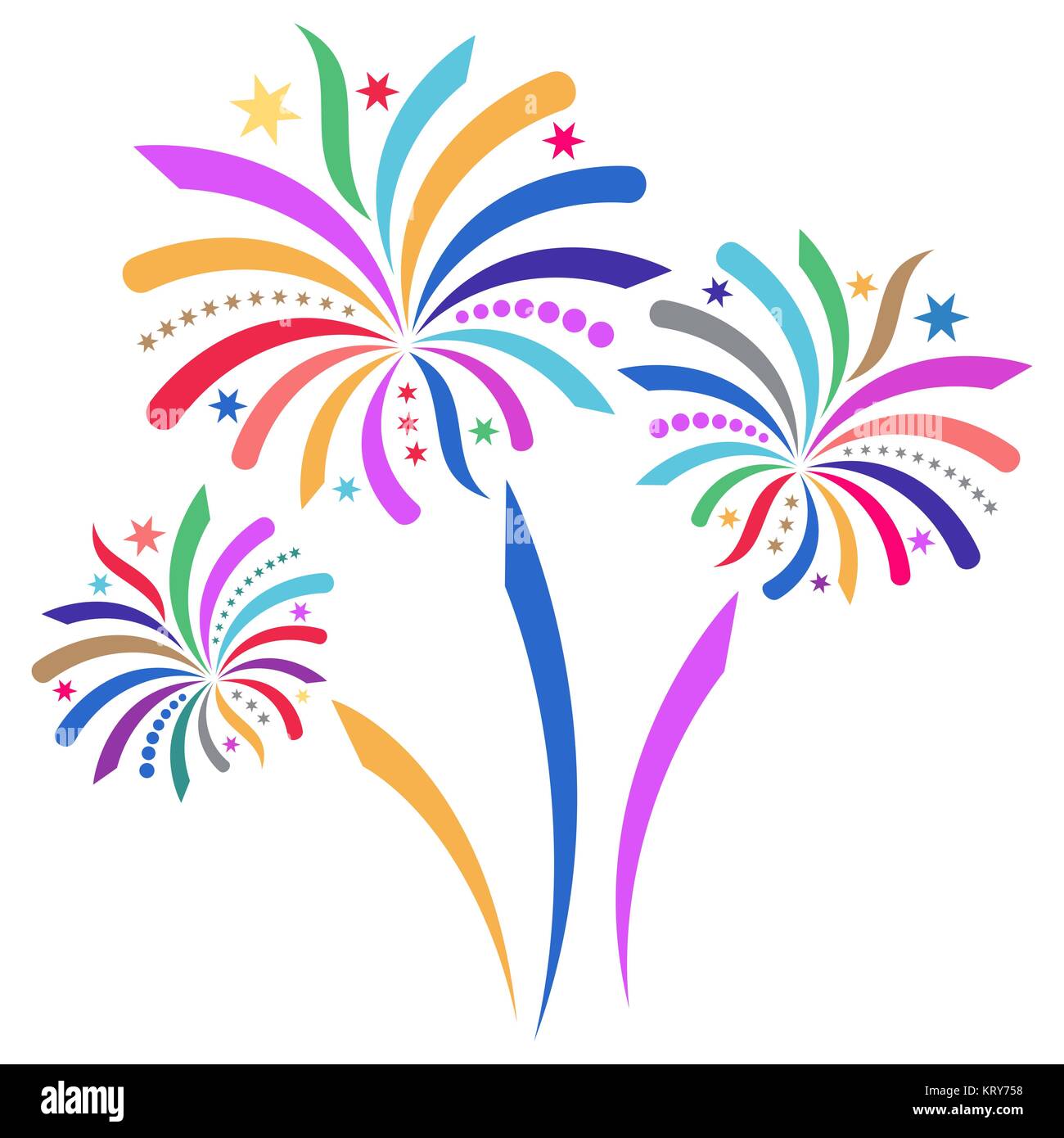 Colorful fireworks display night background Cut Out Stock Images ...