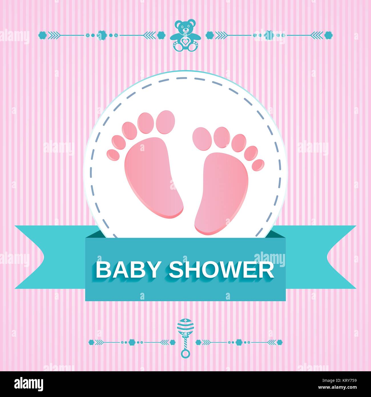 Baby shower design Stock Photo - Alamy