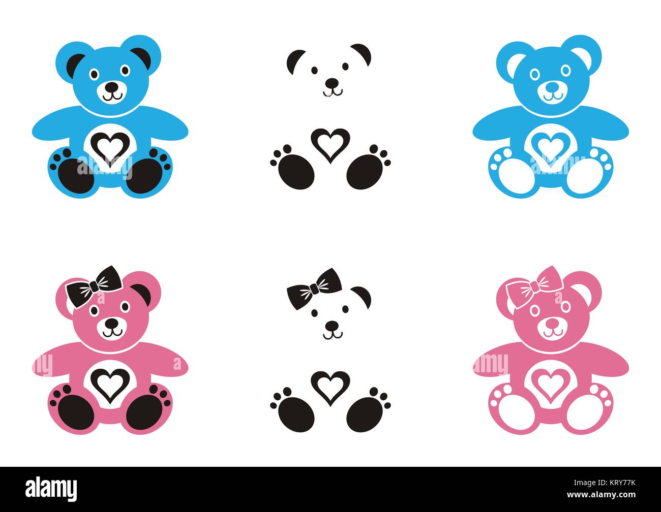 Cartoon black bear in Cut Out Stock Images & Pictures - Alamy