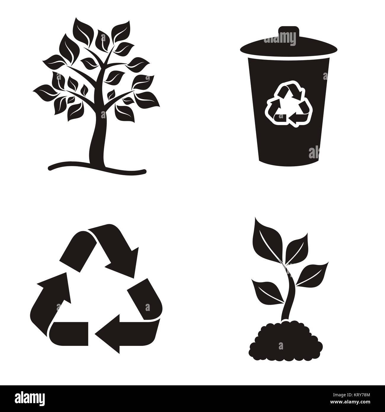 Eco and recycle icons Stock Photo - Alamy