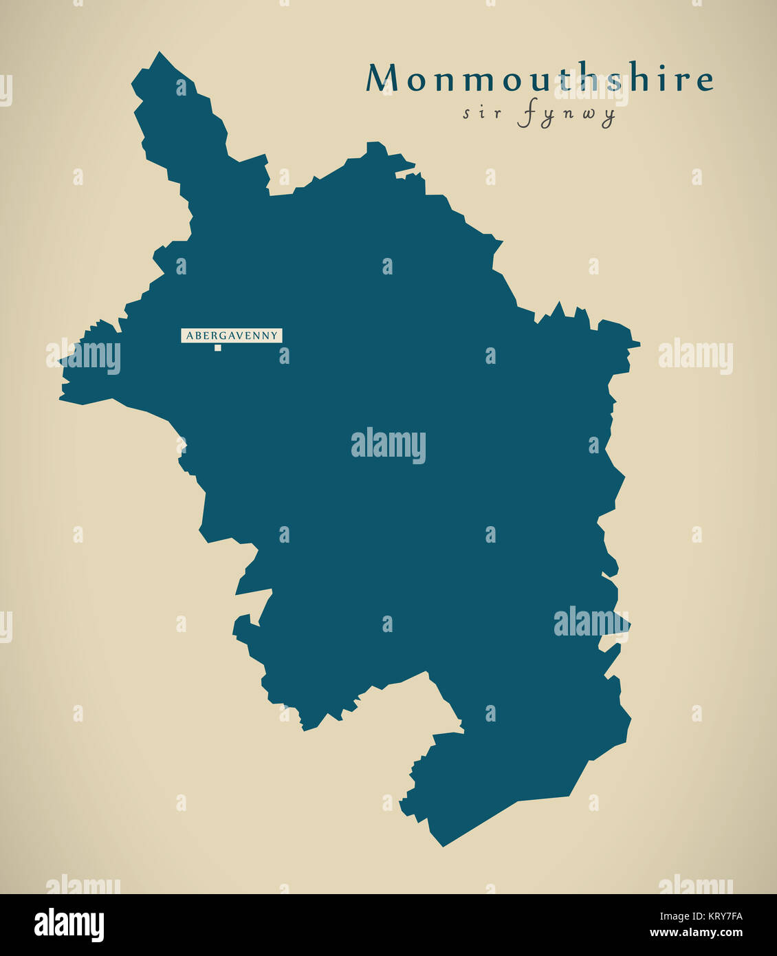 Map of monmouthshire hi-res stock photography and images - Alamy