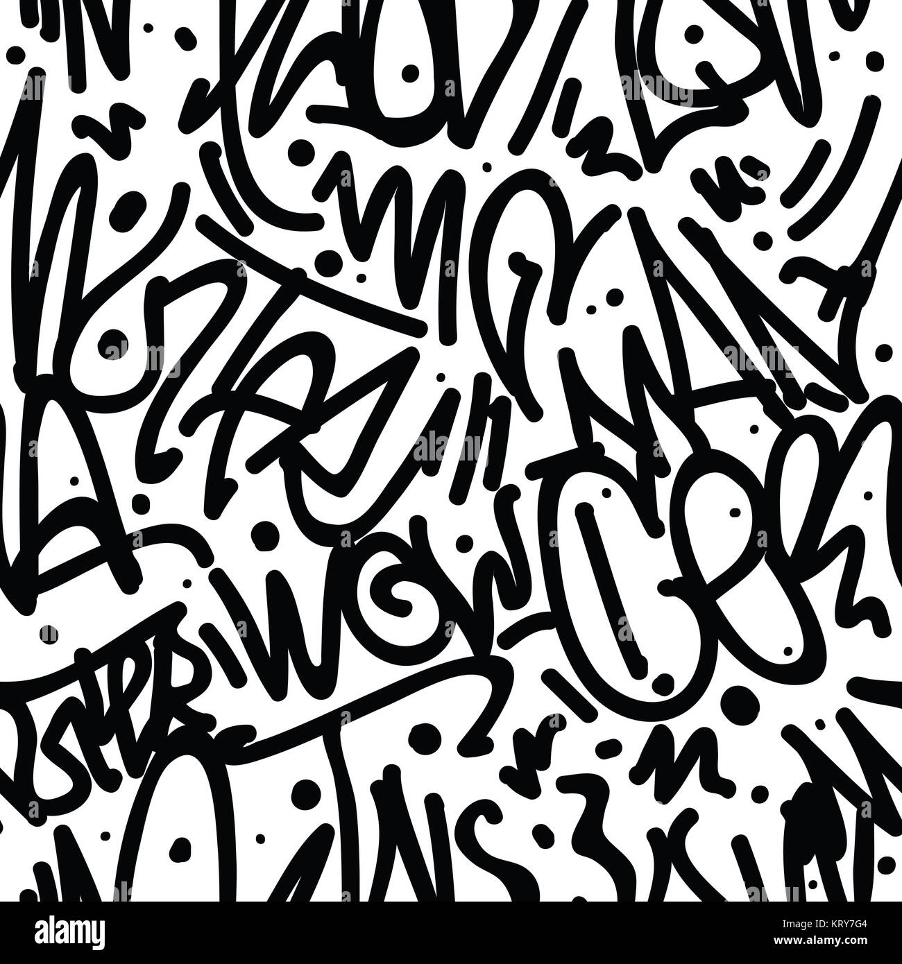 Graffiti Art Seamless Pattern Stock Photo - Alamy