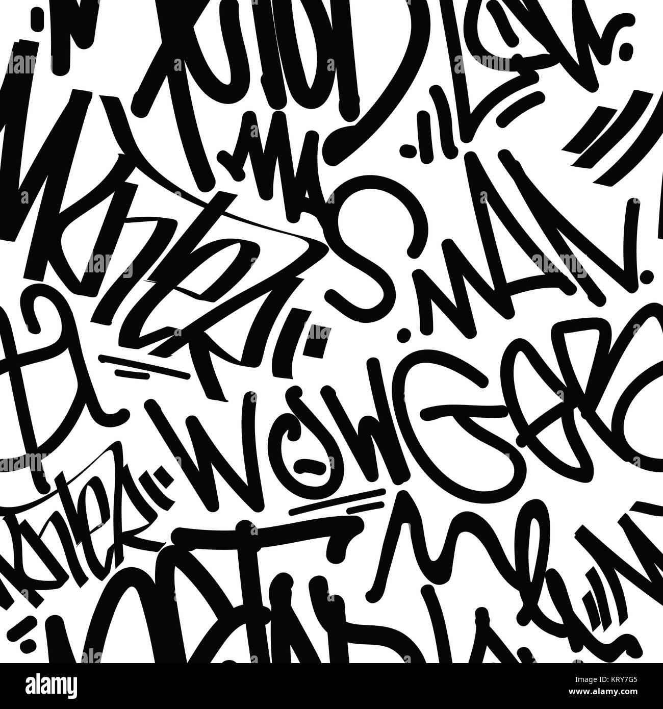 Graffiti Art Seamless Pattern Stock Photo - Alamy