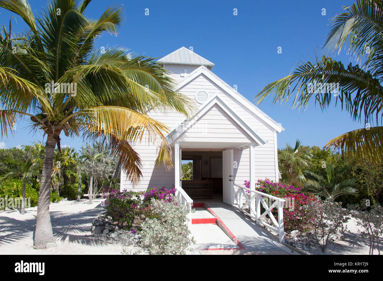 Caribbean Island Church Stock Photo - Alamy