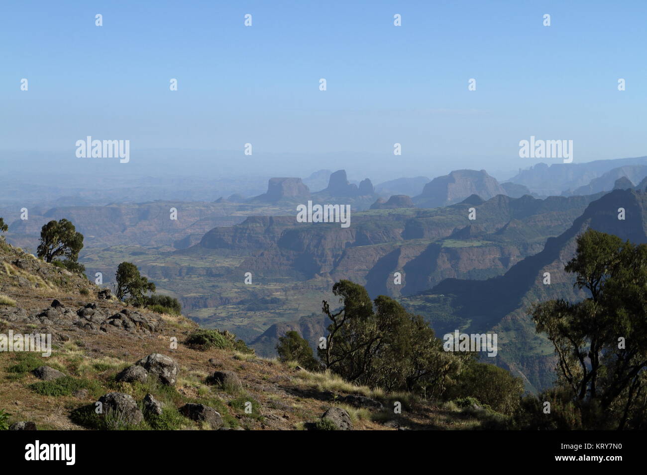 the landscape of the simien mountains in ethiopia Stock Photo - Alamy