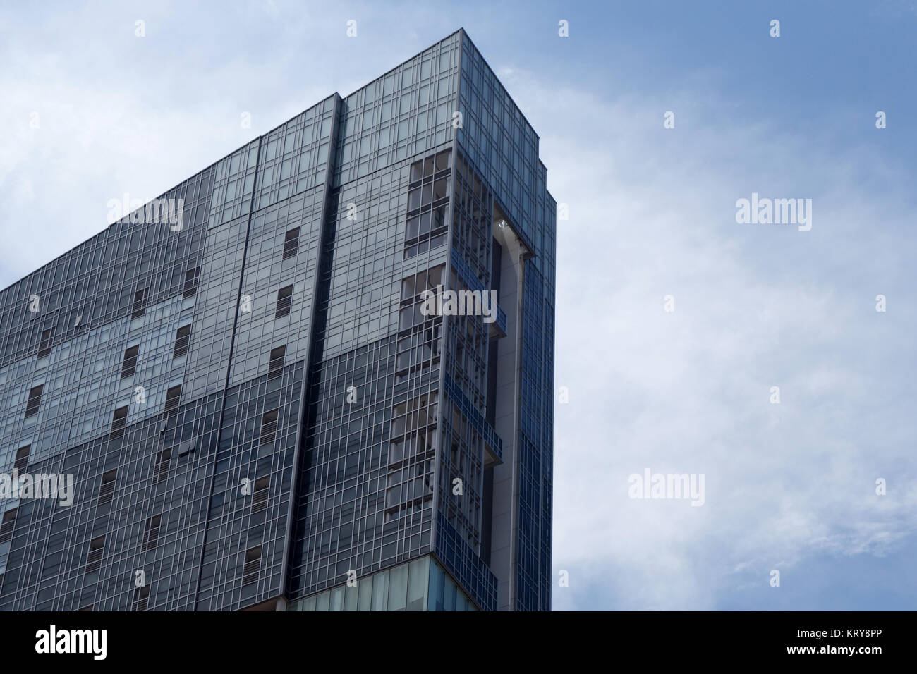 Modern glass blue building skyscrapers Stock Photo - Alamy