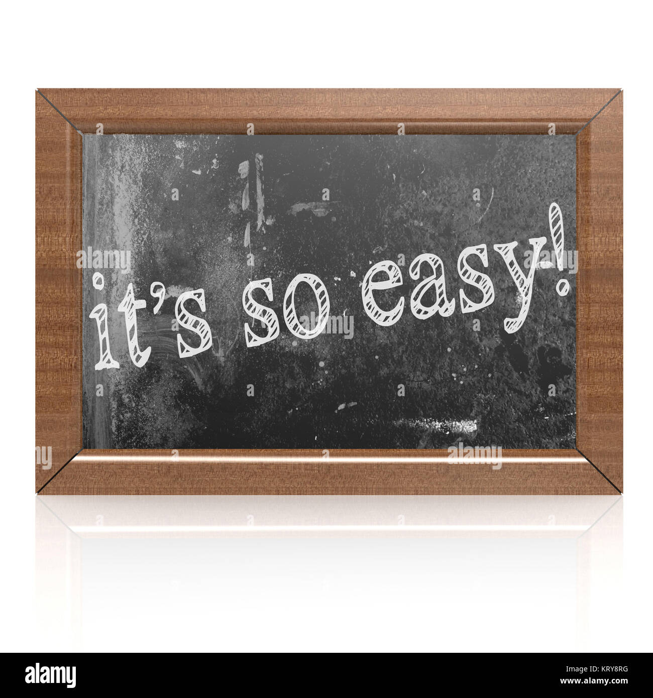 Success concept with it is so easy on blackboard Stock Photo - Alamy