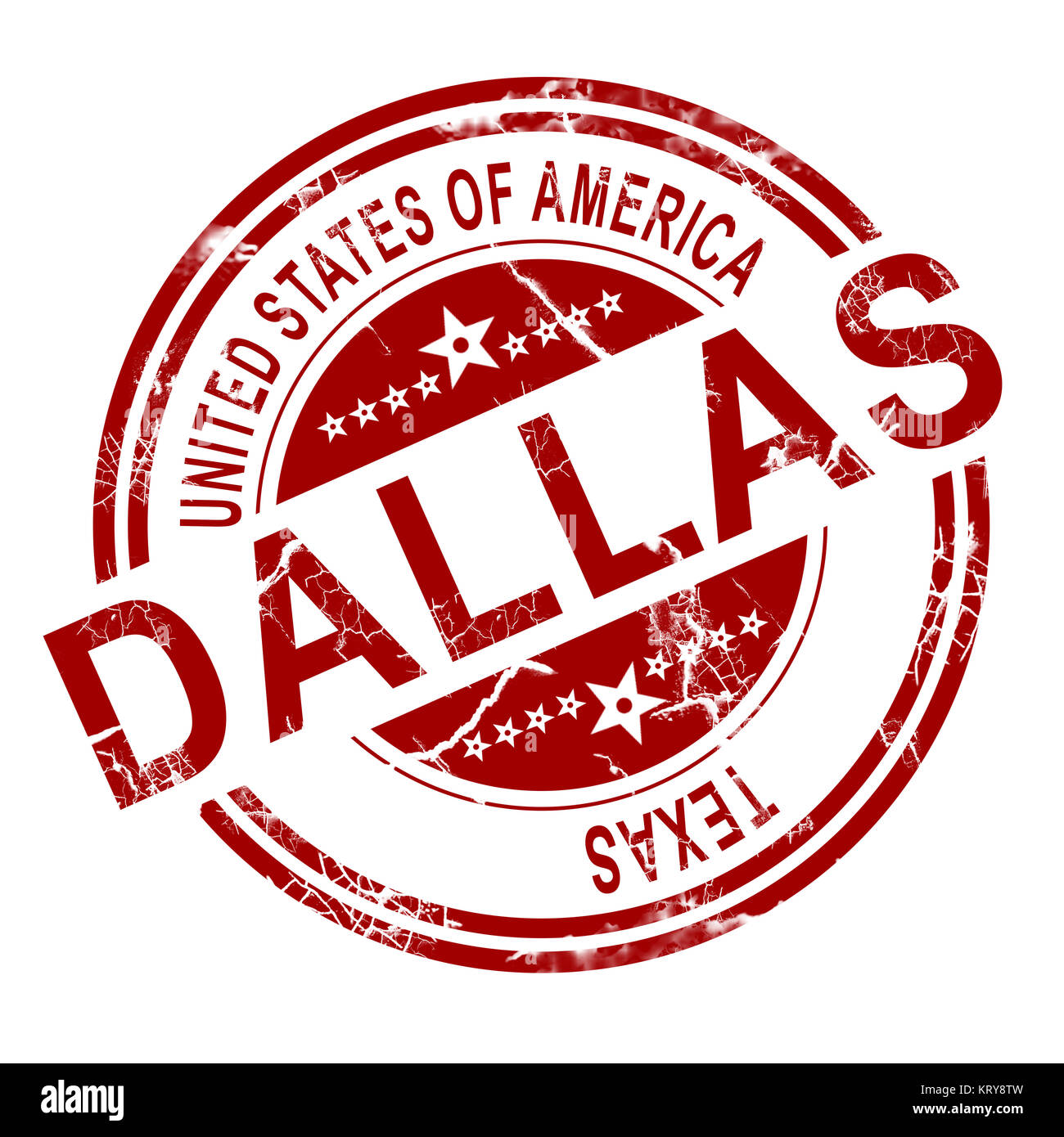 Dallas Texas stamp with white background Stock Photo - Alamy