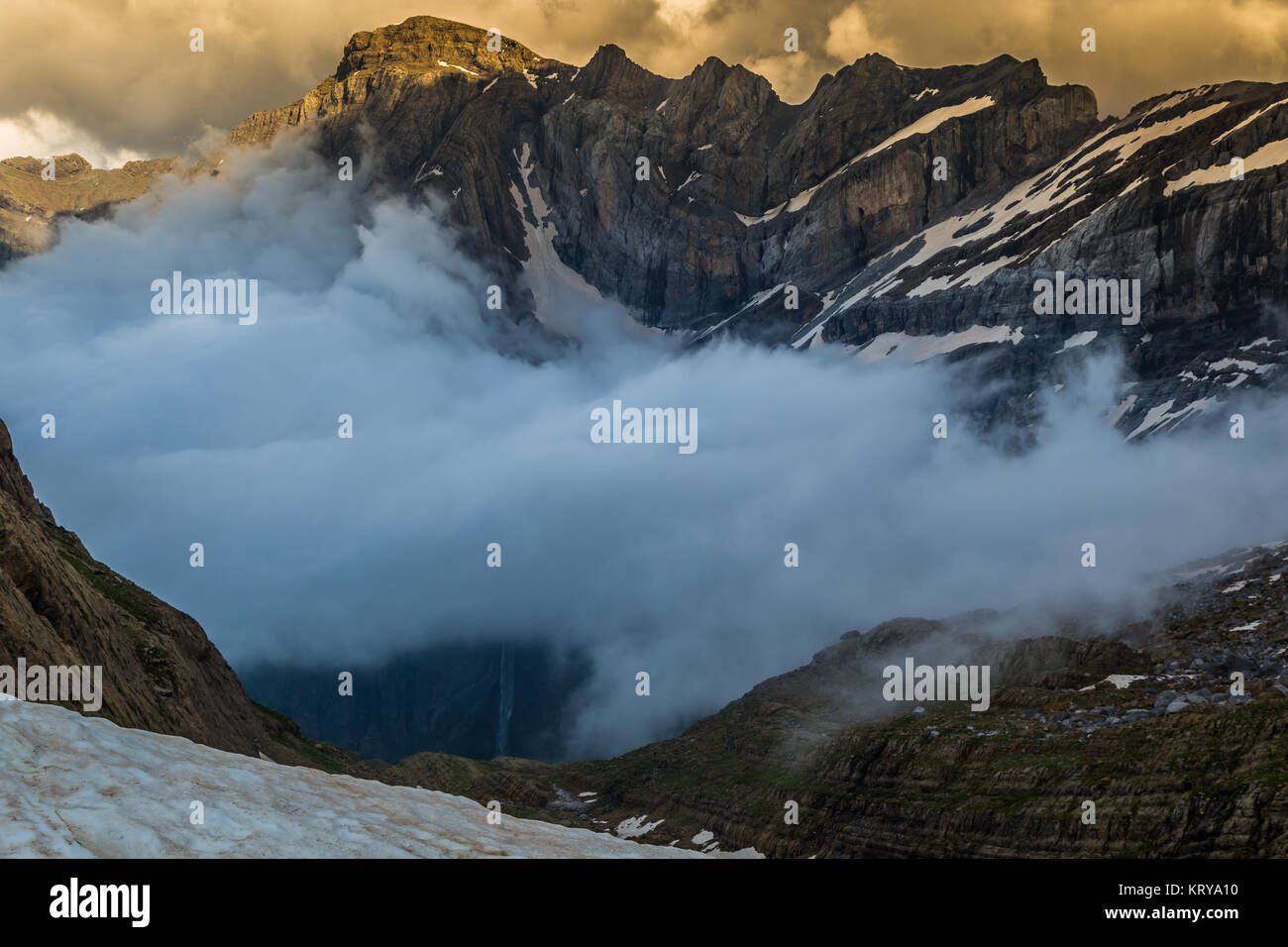 Beautiful landscape of Pyrenees mountains with famous Cirque de ...