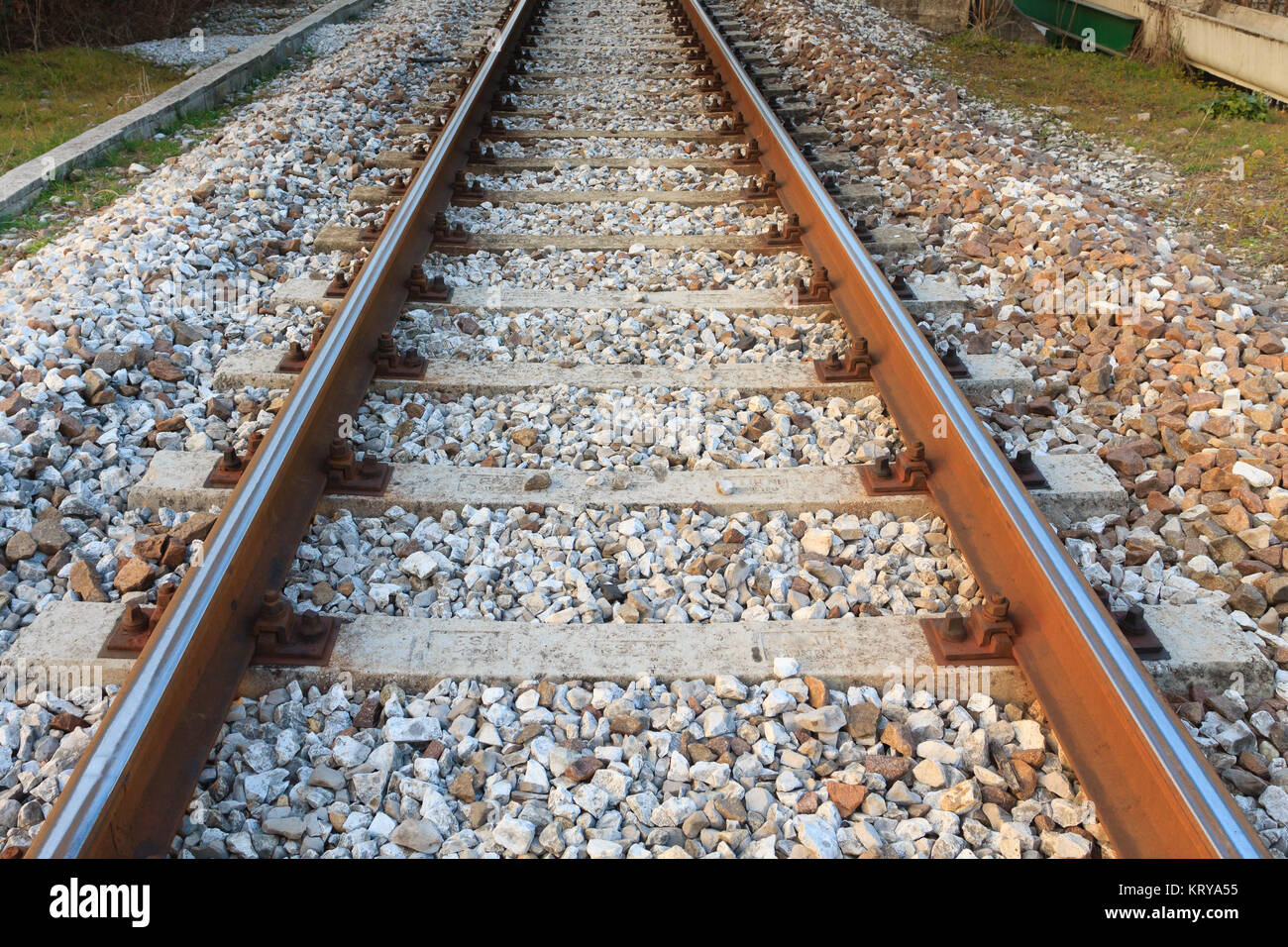 Train tracks in perspective Stock Photo - Alamy
